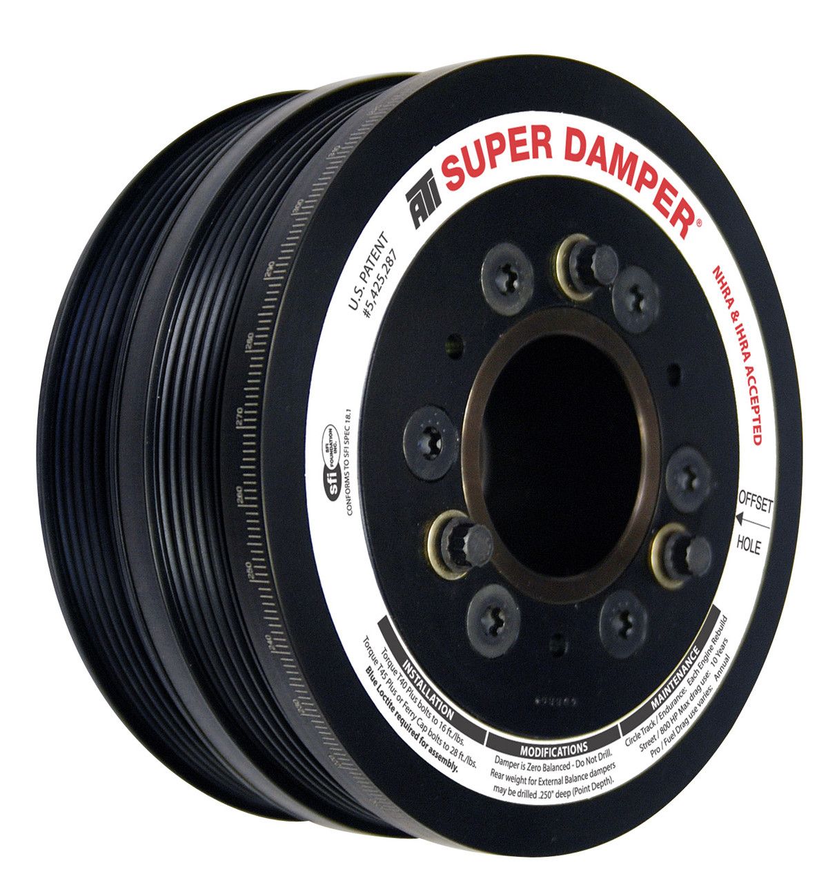 Koło pasowe z tłumikiem drgań ATI Super Damper 918047 Mustang GT Coyote ...